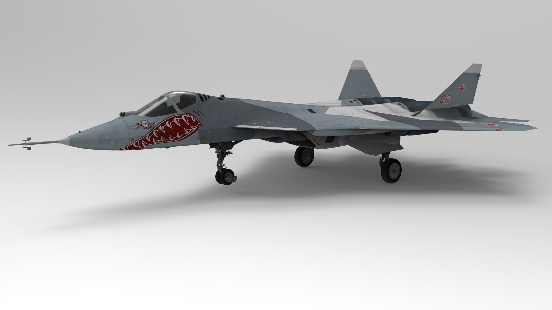 3D Sukhoi Su-57 Felon With Cockpit - TurboSquid 2109867