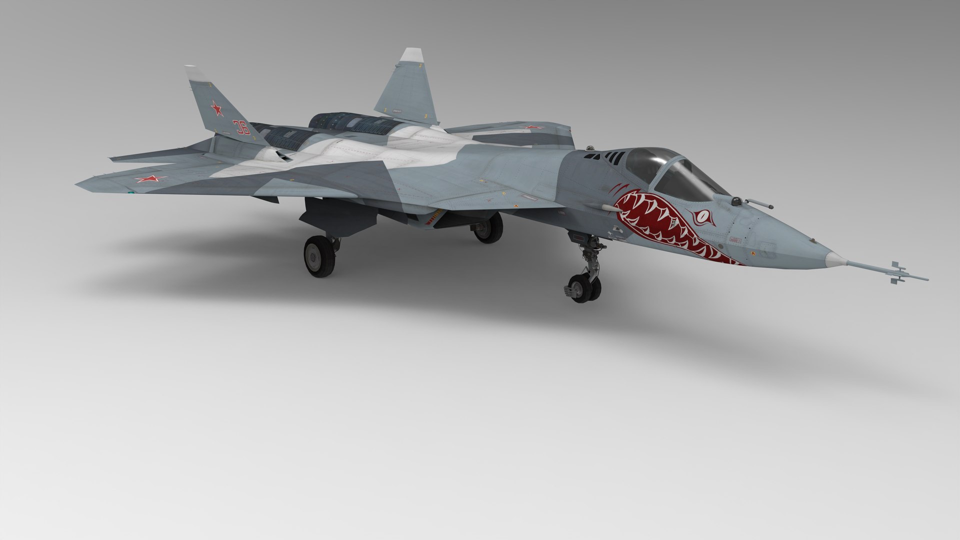3D Sukhoi Su-57 Felon With Cockpit - TurboSquid 2109867
