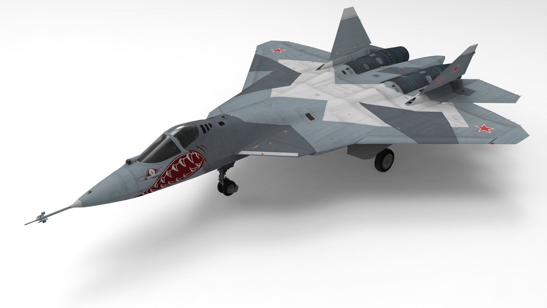 3D Sukhoi Su-57 Felon With Cockpit - TurboSquid 2109867