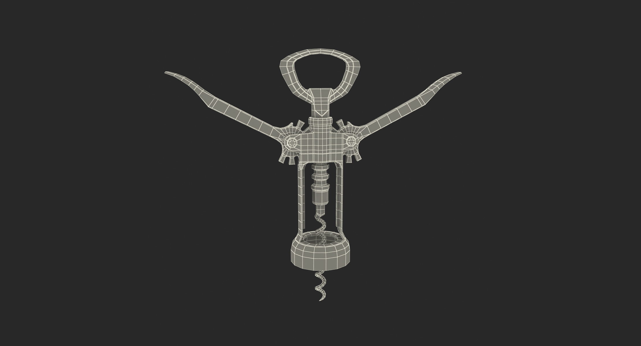 Wing corkscrew wine opener 3D model - TurboSquid 1230124