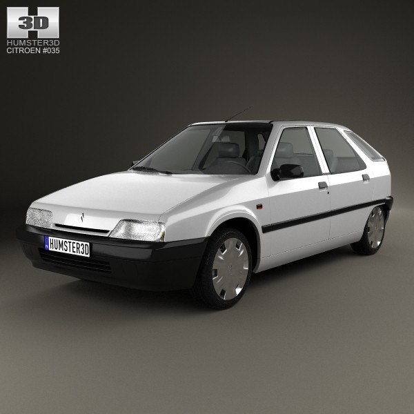 modelo 3d Citroen ZX hatchback 5 puertas 1991 - TurboSquid 1131336