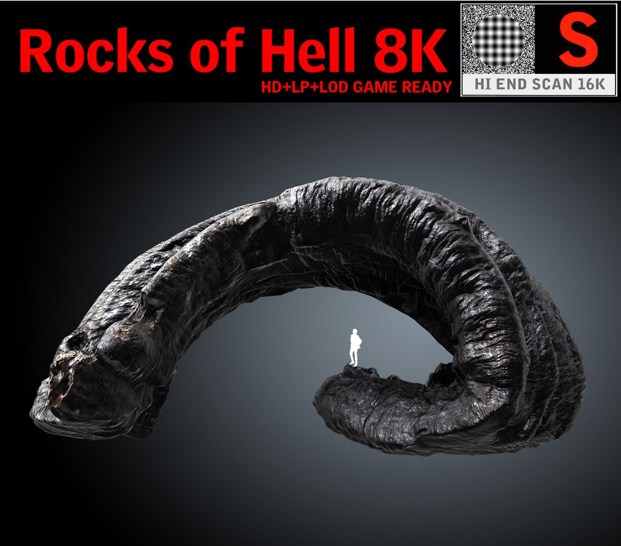 3d obj rocks hell 8k