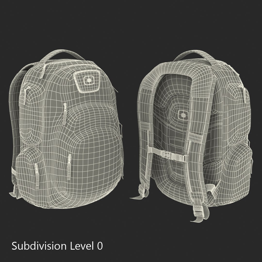 backpack 3 modeled 3d max
