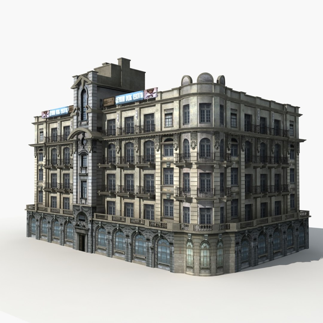 Old Building Model - TurboSquid 1319000