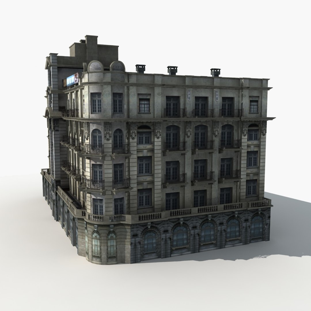 Old Building Model - TurboSquid 1319000