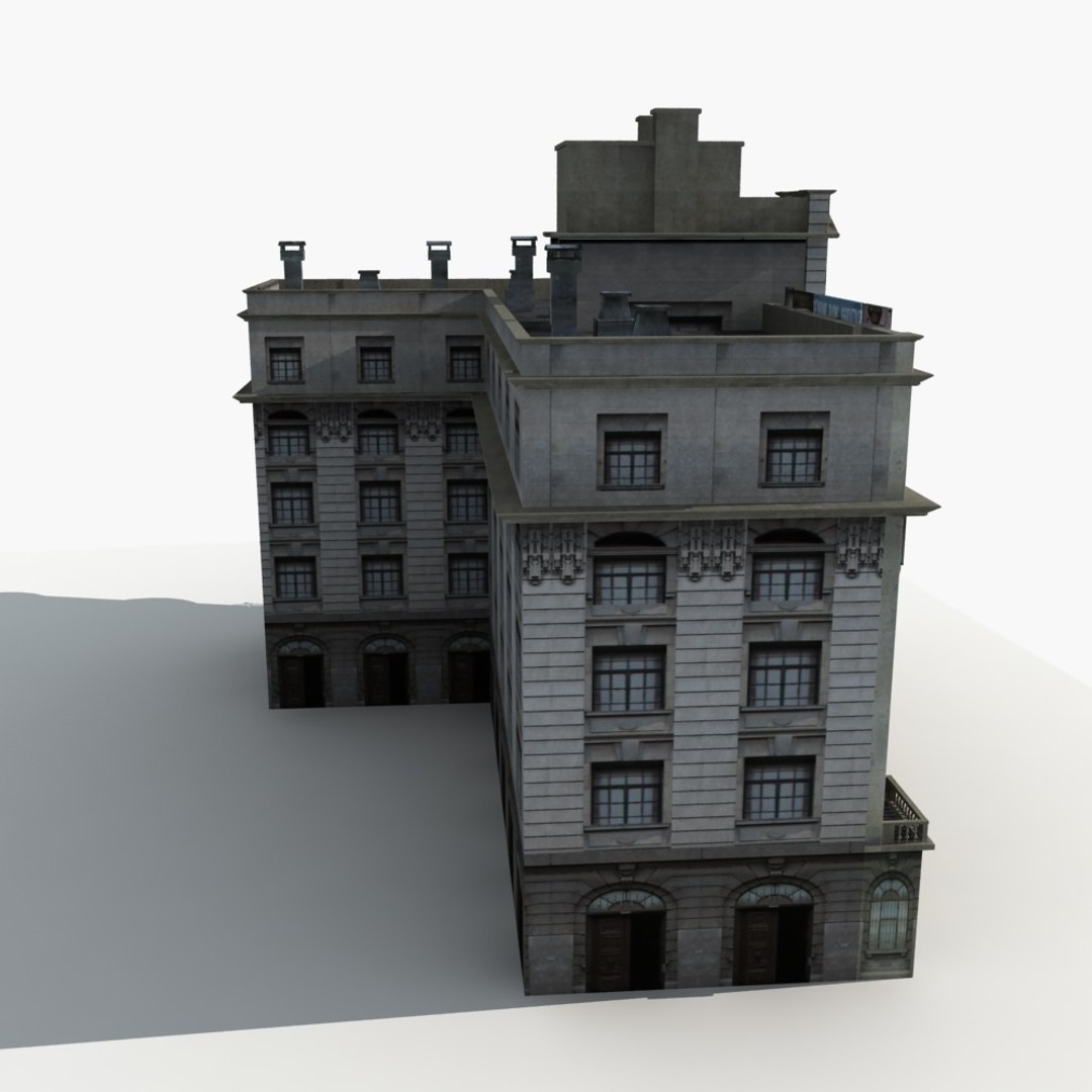 Old Building Model - TurboSquid 1319000