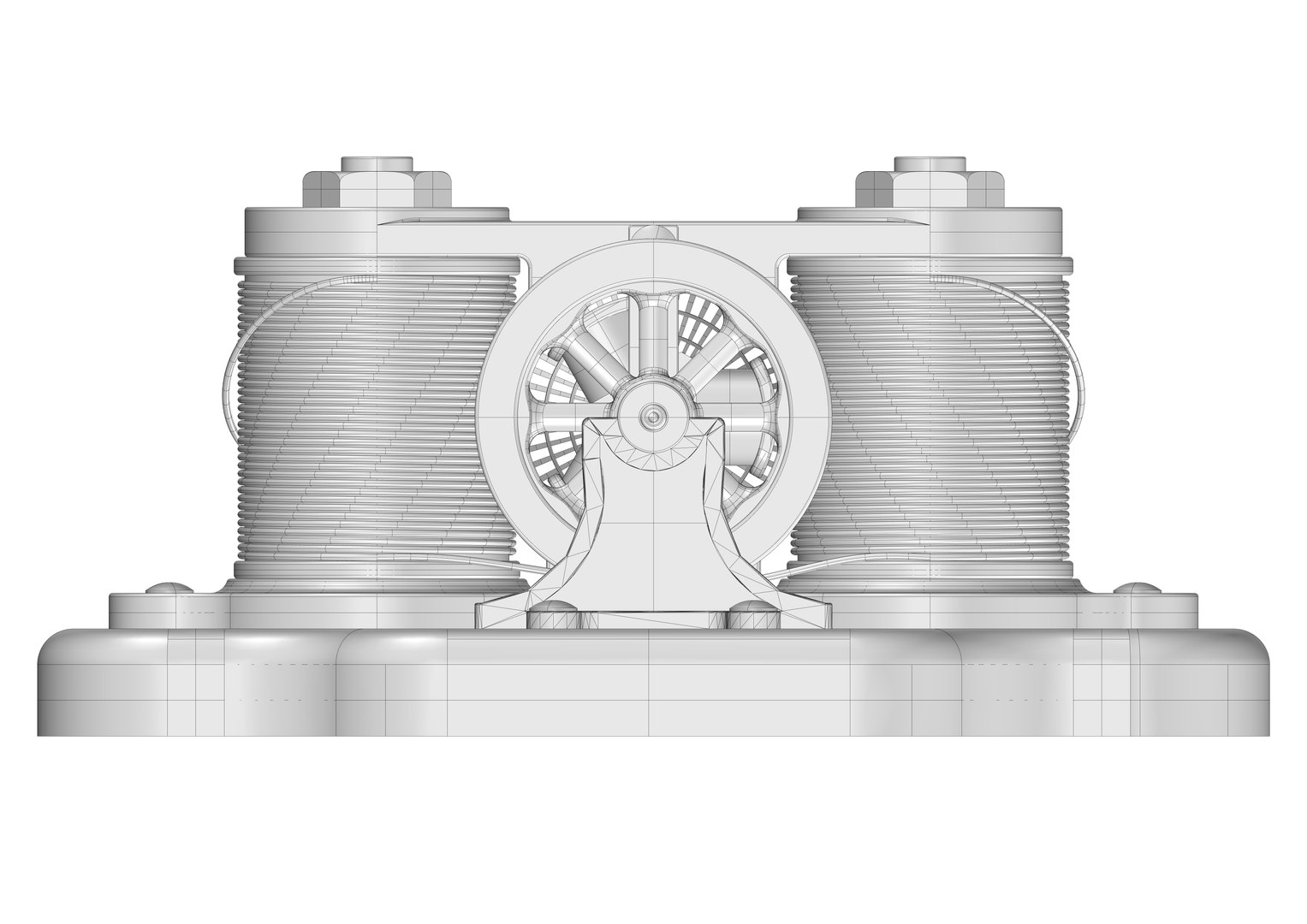 3D Model Vintage Bipolar Electric Motor - TurboSquid 1744375
