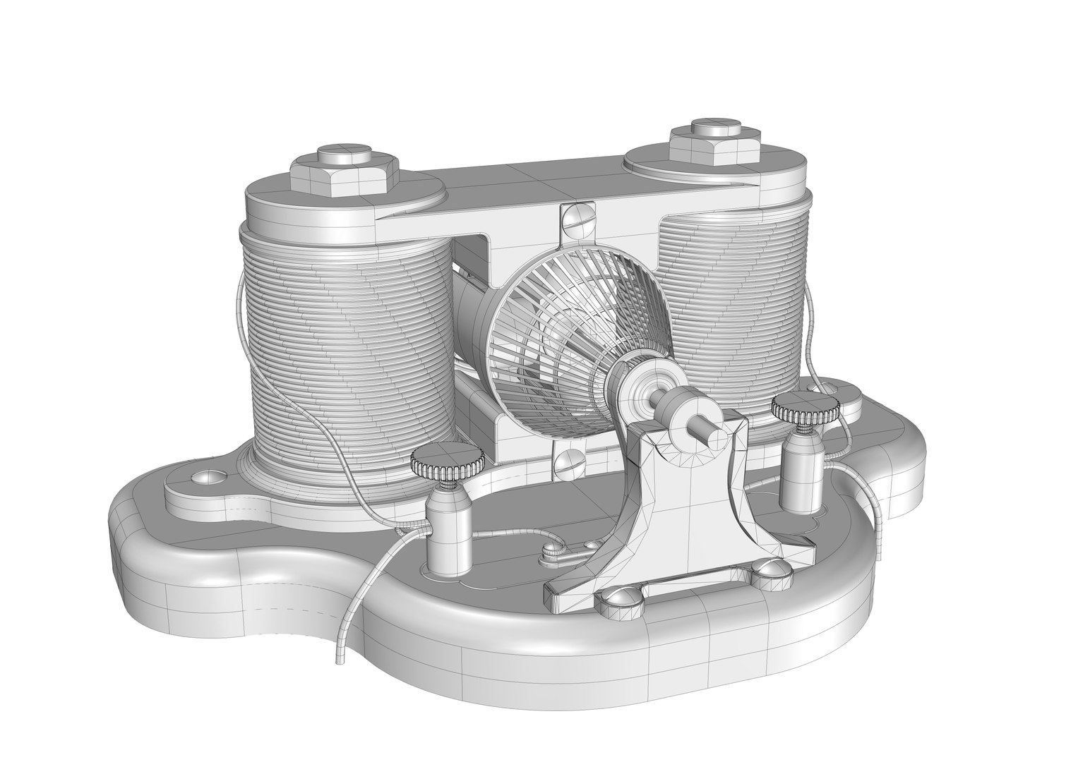 3D Model Vintage Bipolar Electric Motor - TurboSquid 1744375