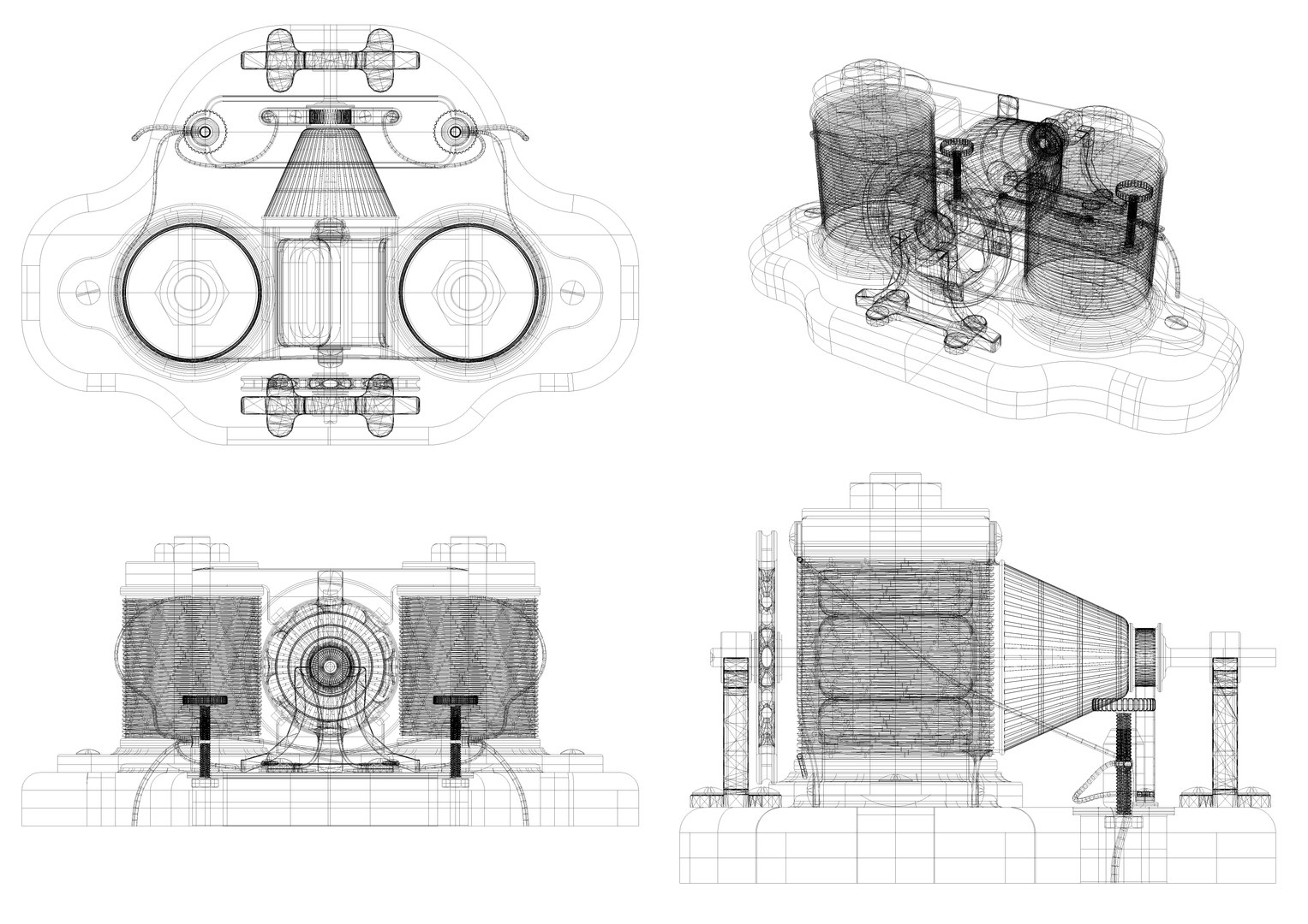 3D Model Vintage Bipolar Electric Motor - TurboSquid 1744375