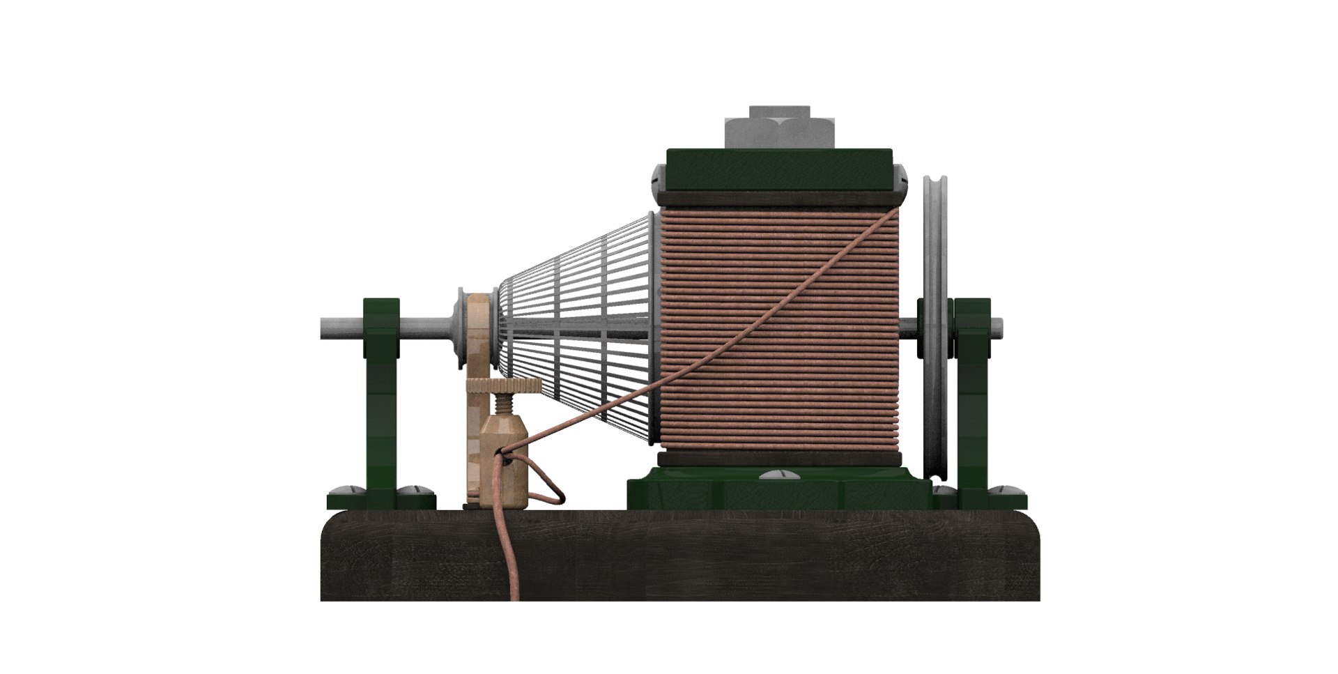 3D Model Vintage Bipolar Electric Motor - TurboSquid 1744375