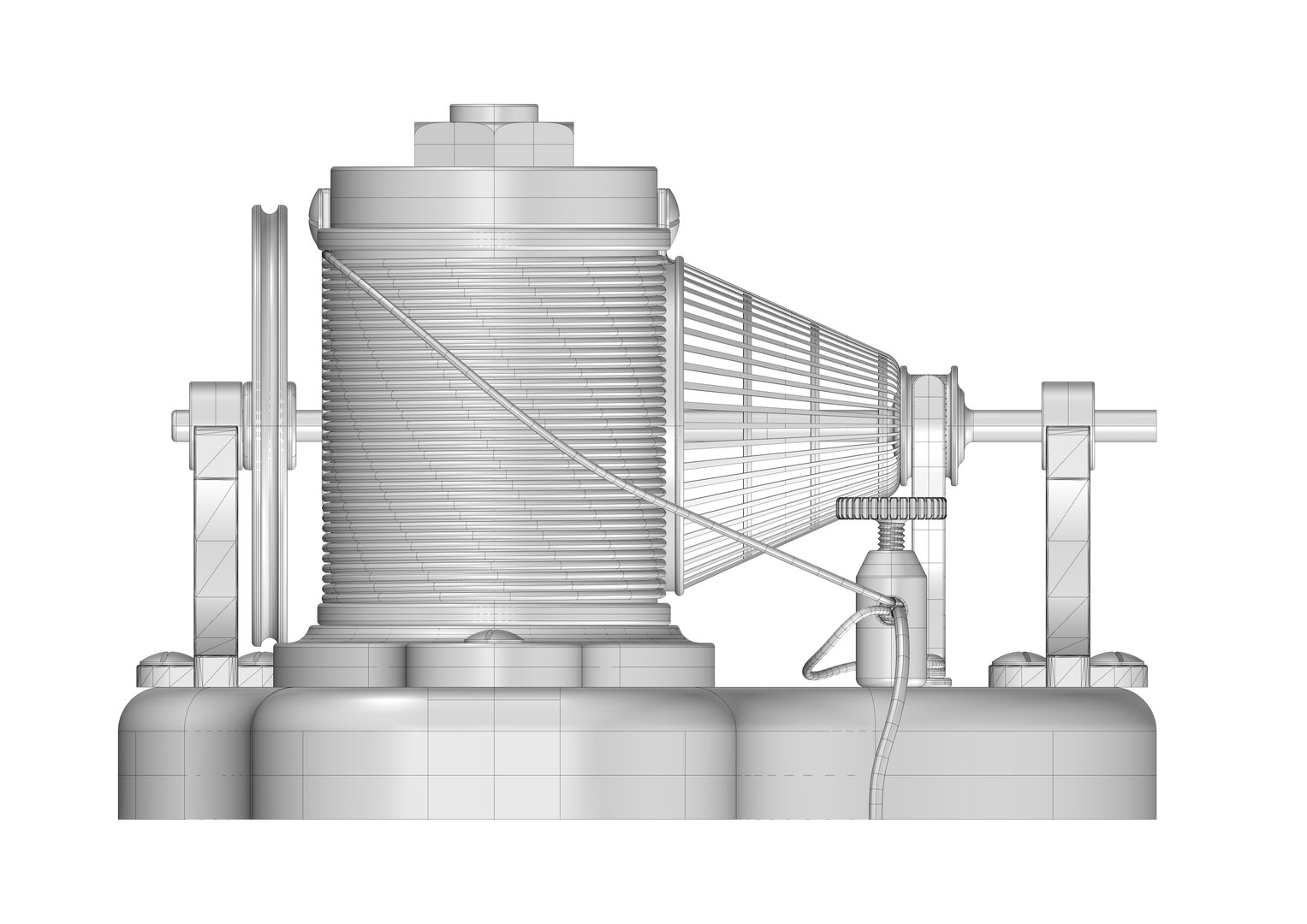 3D Model Vintage Bipolar Electric Motor - TurboSquid 1744375