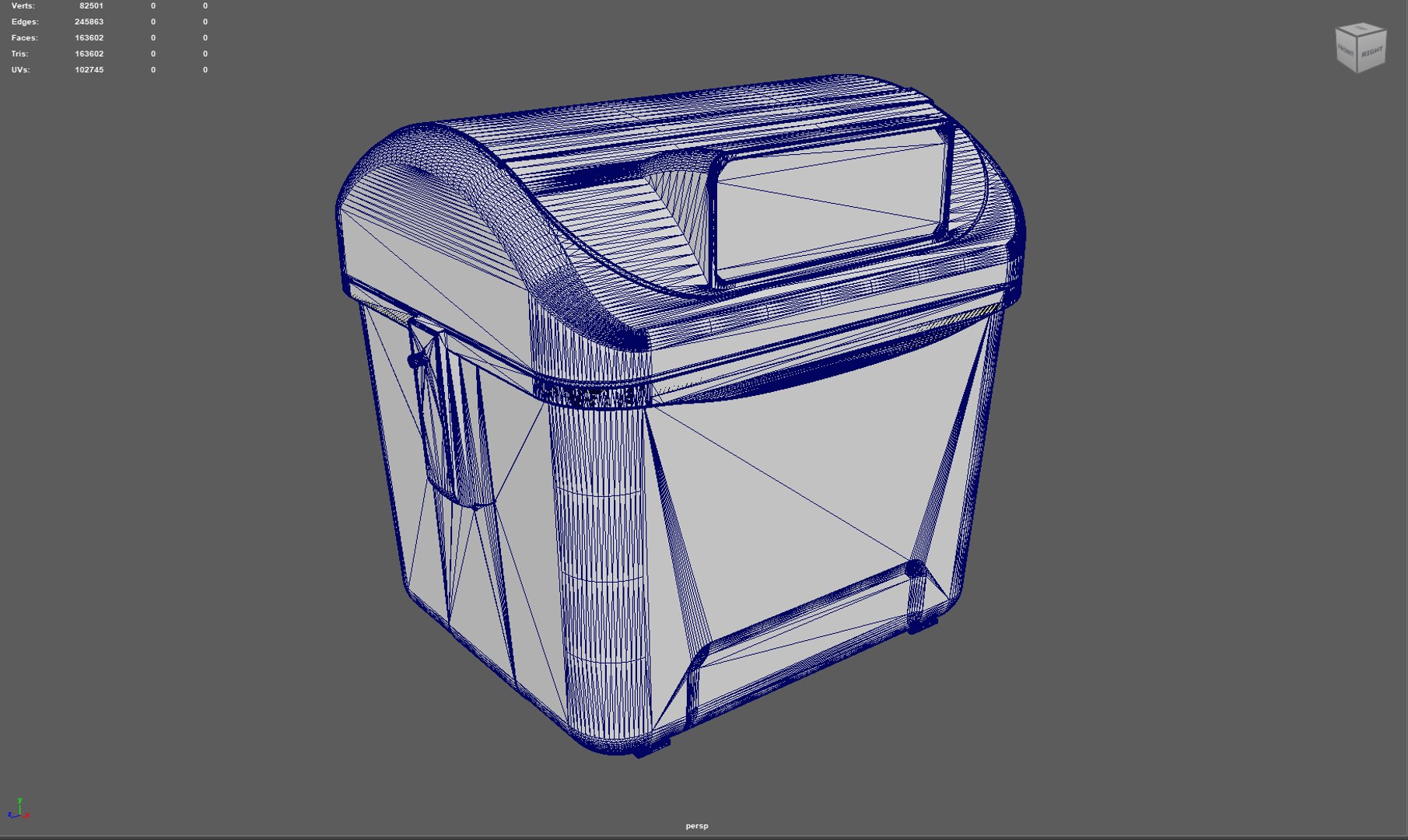 3D European Style Street Bin Realistic Urban Trash Container Game Ready ...