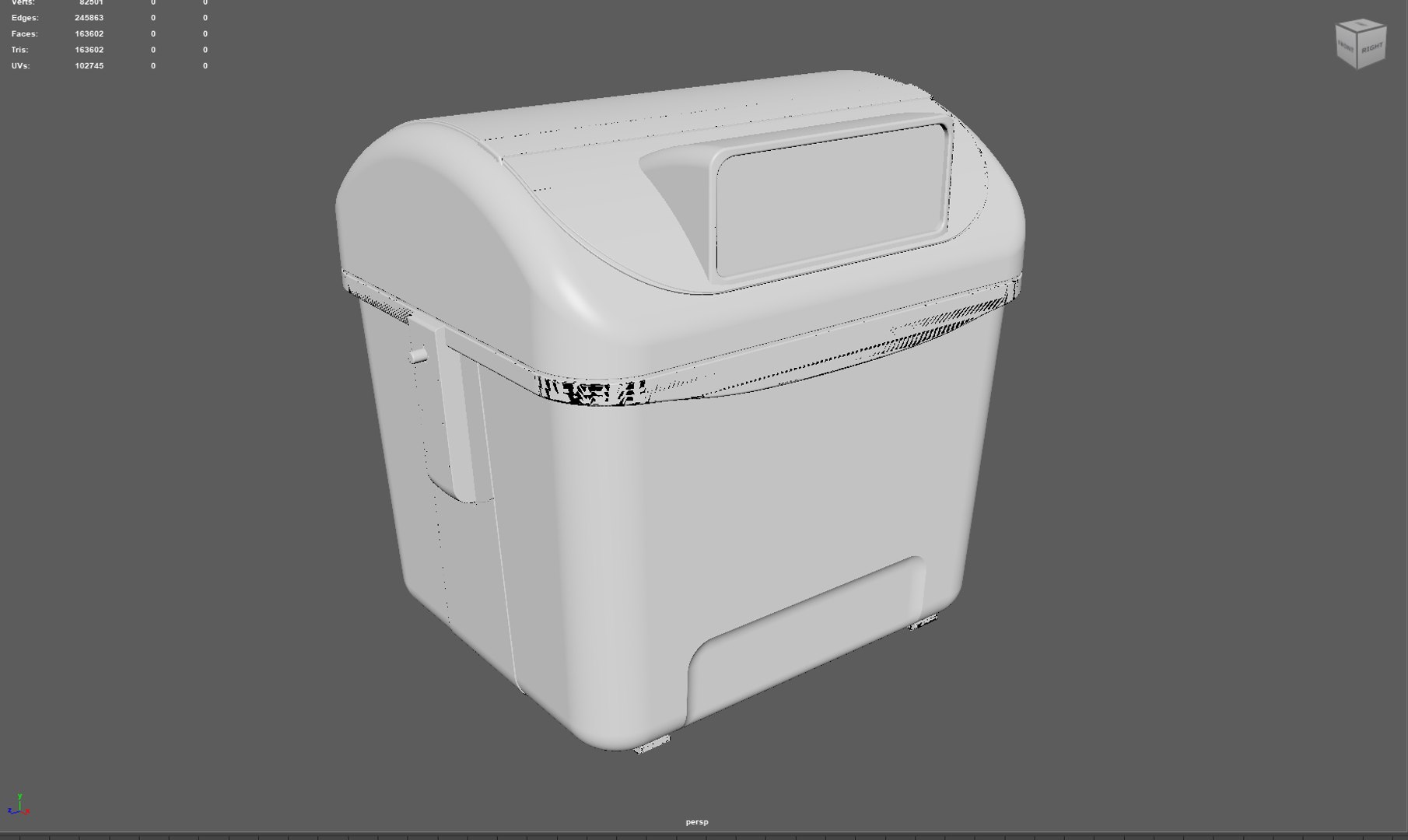 3D European Style Street Bin Realistic Urban Trash Container Game Ready ...