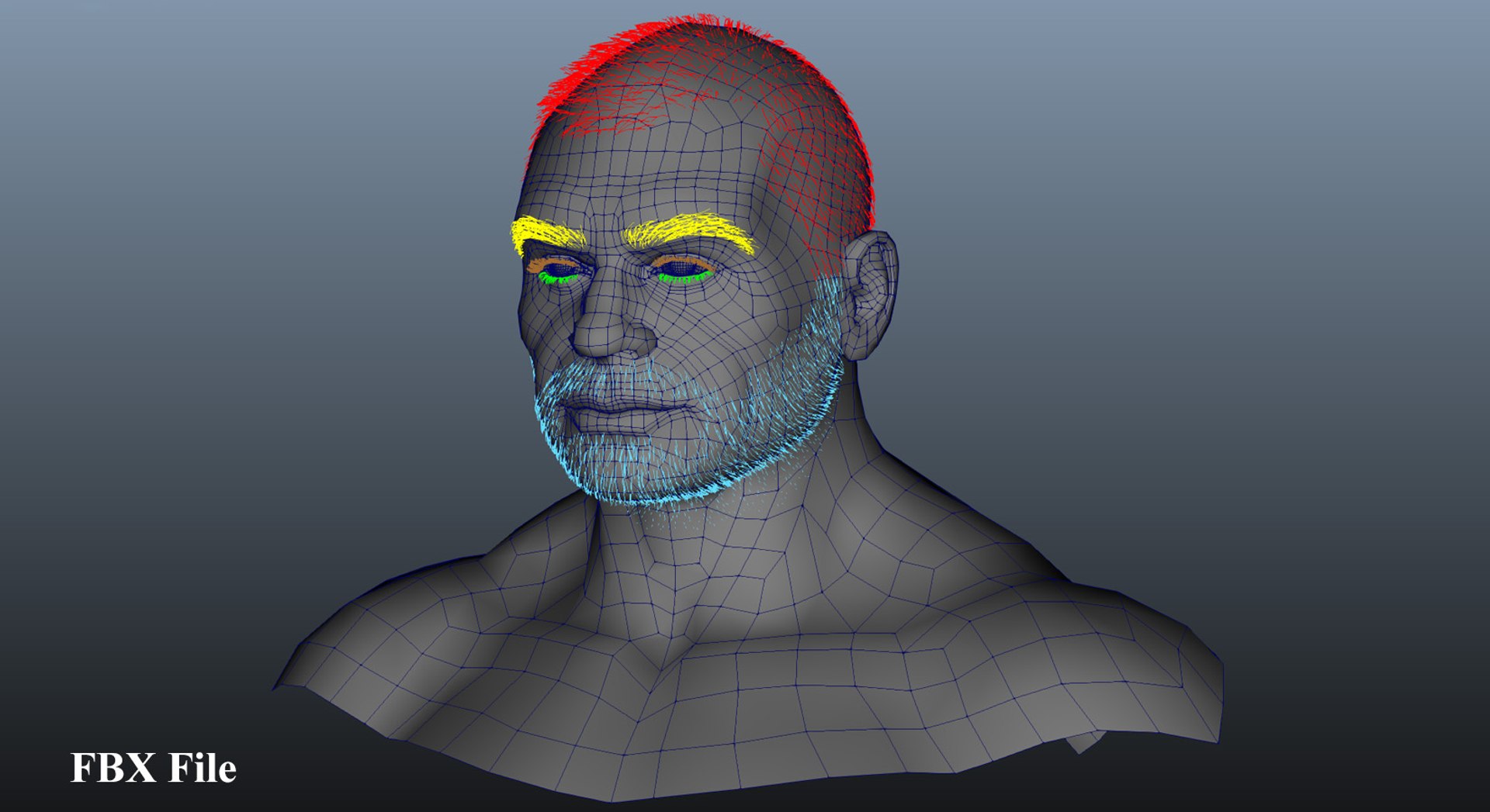 3D Strong Male Head - TurboSquid 1178814