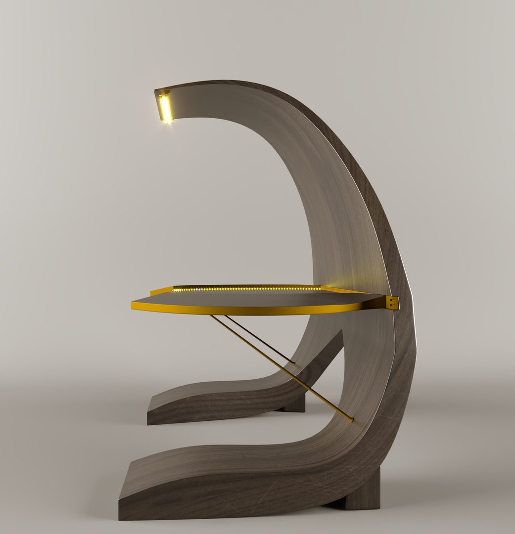 Computer Desk Model - TurboSquid 1243519