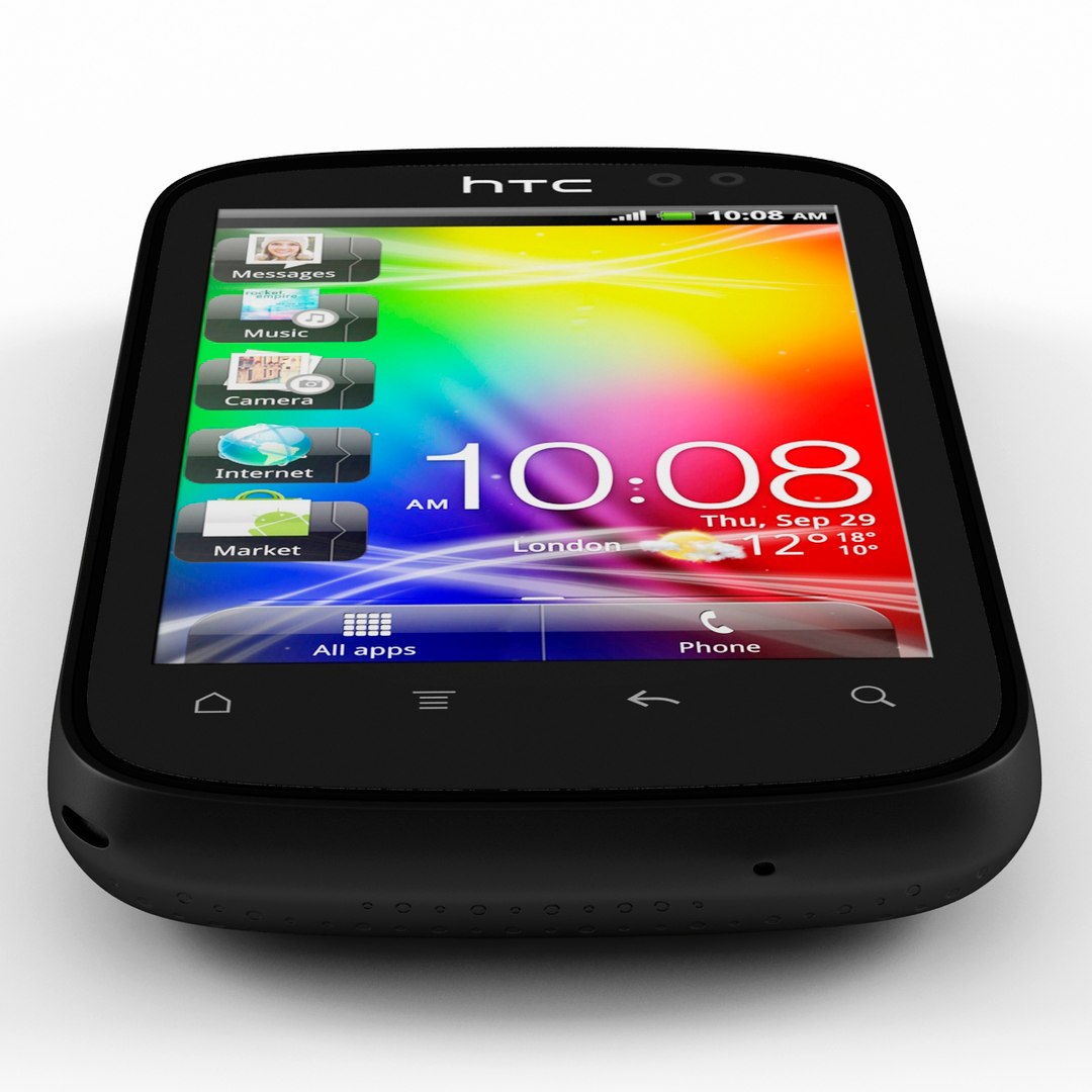 Cellphones Set Htc 3d Model