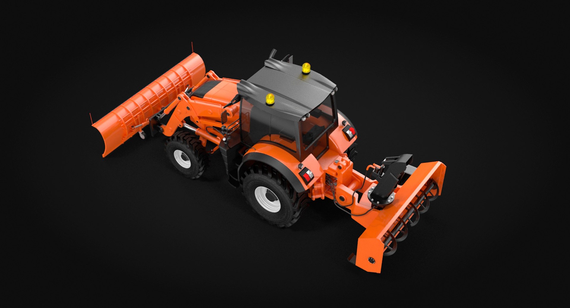 Snow Removal Tractor 3D Model - TurboSquid 1226424
