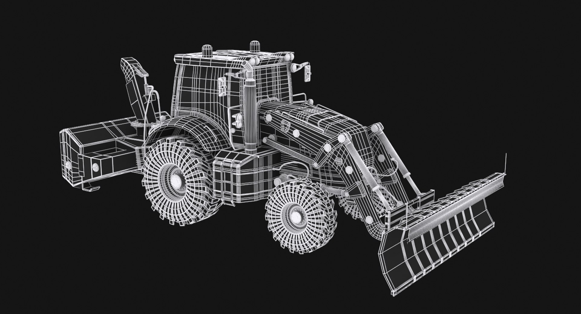 Snow Removal Tractor 3D Model - TurboSquid 1226424