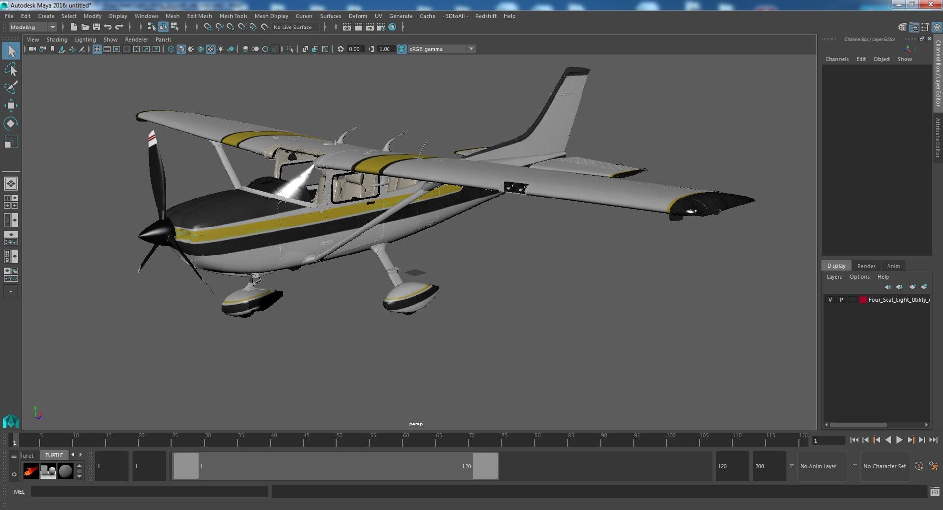 Four Seat Light Utility Aircraft model - TurboSquid 1882215