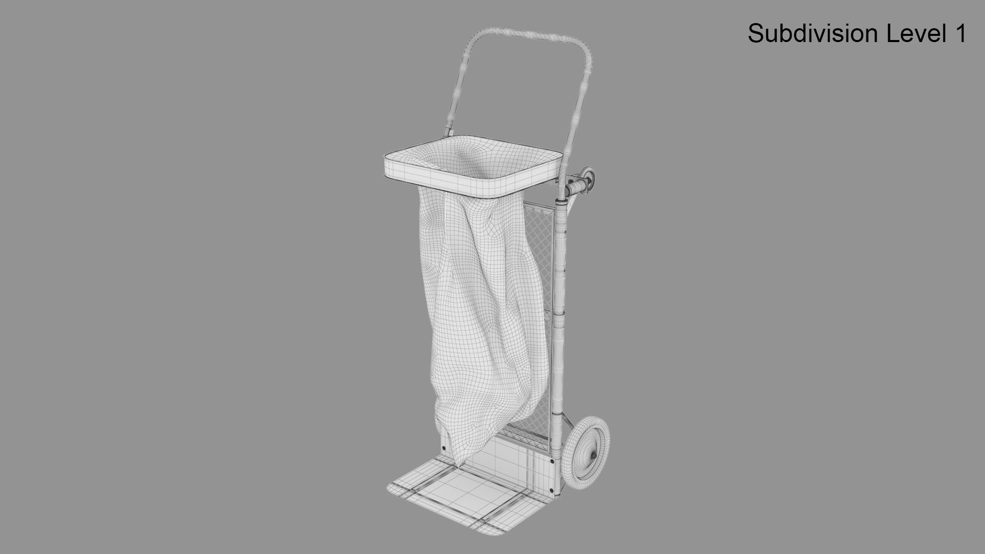 3D Mobil Waste Cart - TurboSquid 1708578