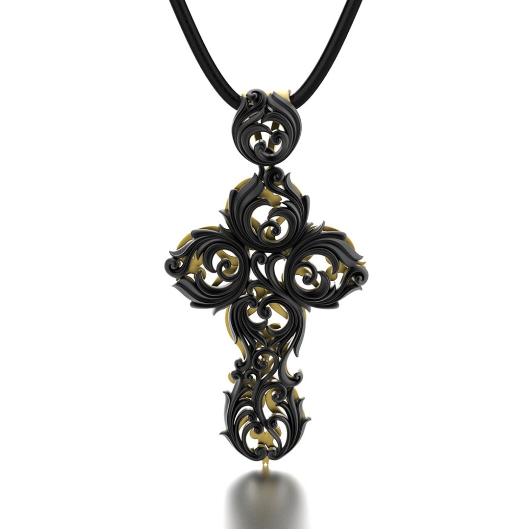 Jewelry Stylized Cross 3d Obj