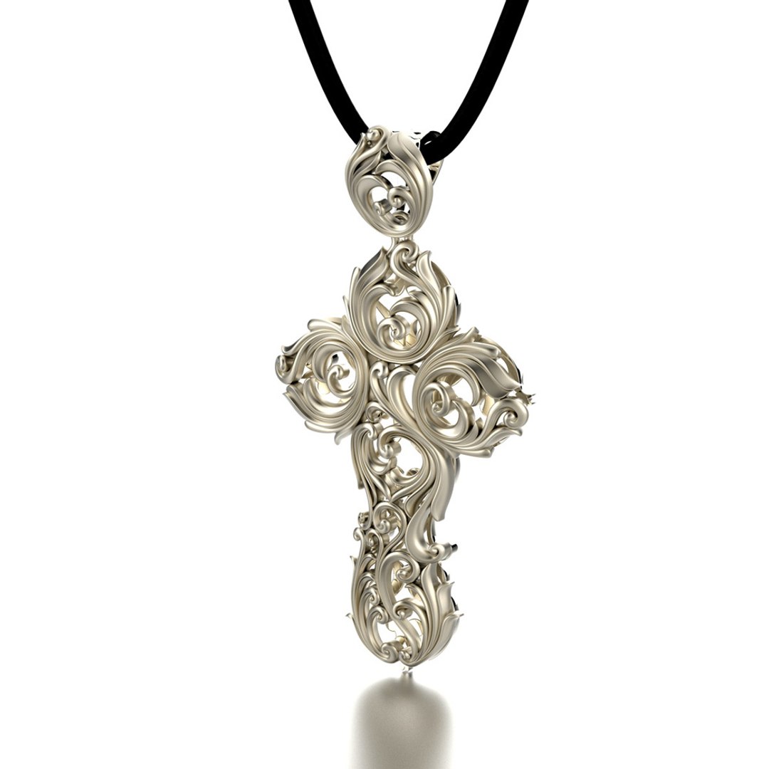 Jewelry Stylized Cross 3d Obj