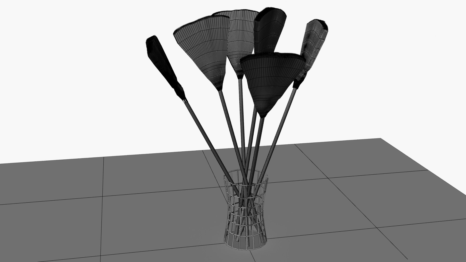 Colorful Brooms 3D Model - TurboSquid 1840475