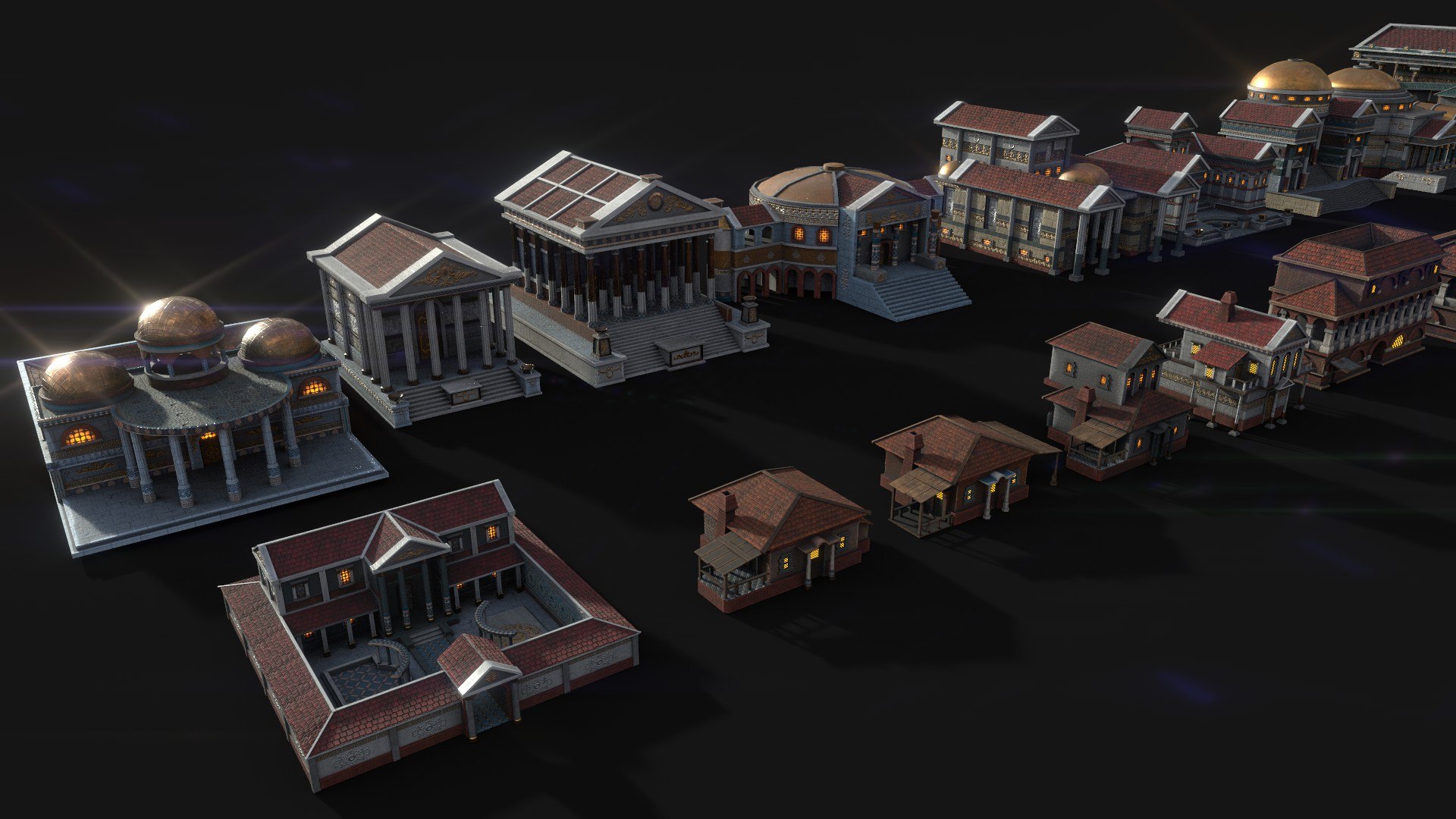 3D Mega Roman City Pack Model - TurboSquid 1642635
