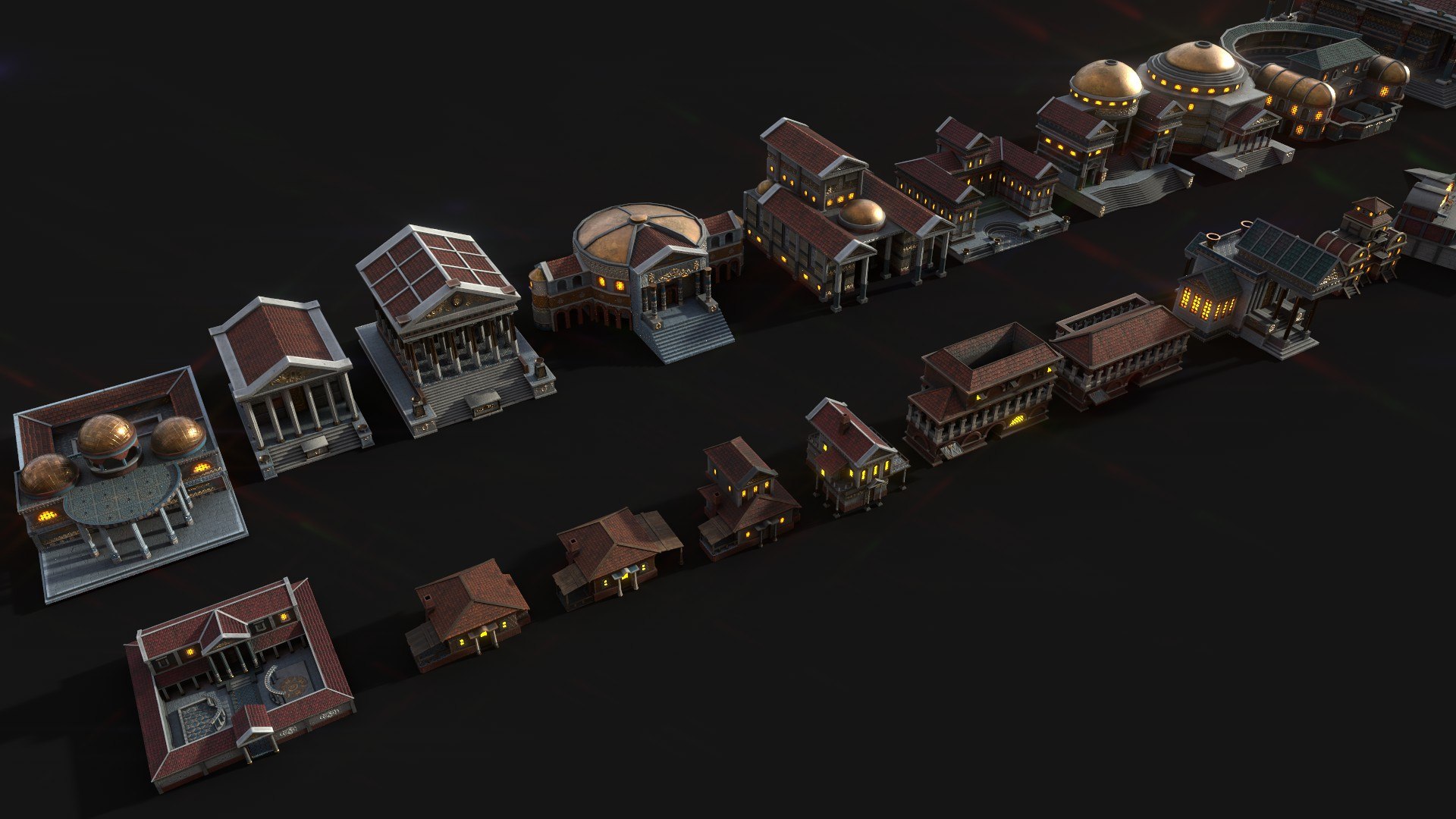 3D Mega Roman City Pack Model - TurboSquid 1642635