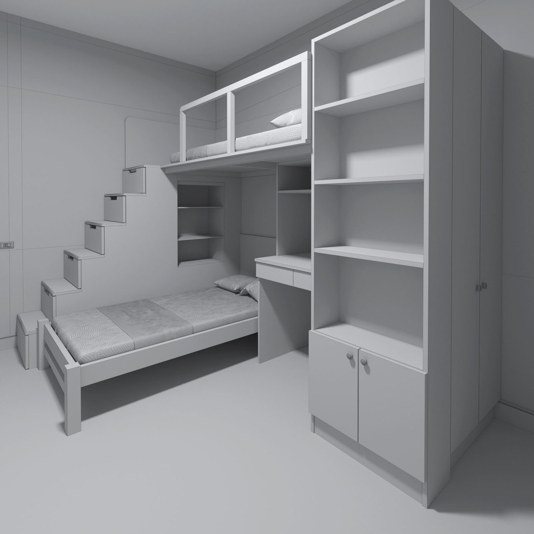Child Bed Model - TurboSquid 1342491