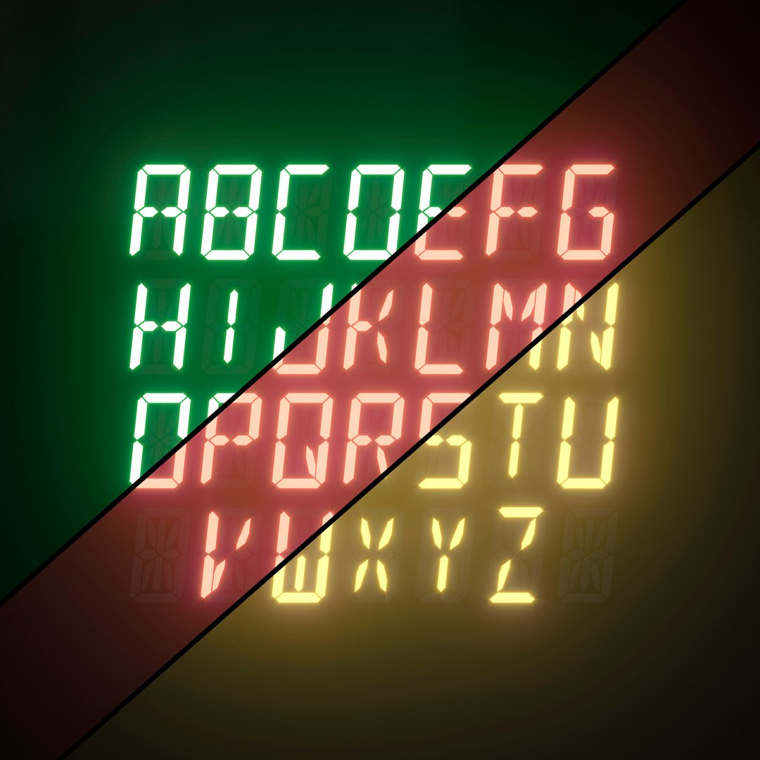 3D Model Light Modules Set 104 Alphabet - TurboSquid 1805145