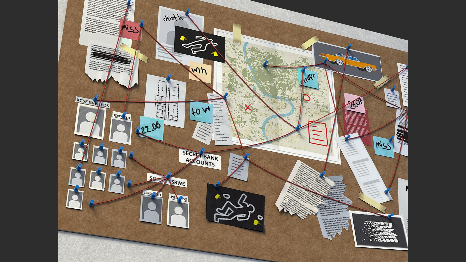 Crime Board Low-poly 3D Model 3D - TurboSquid 1719861