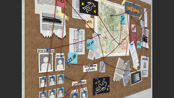Crime board Low-poly 3D model 3D - TurboSquid 1719861