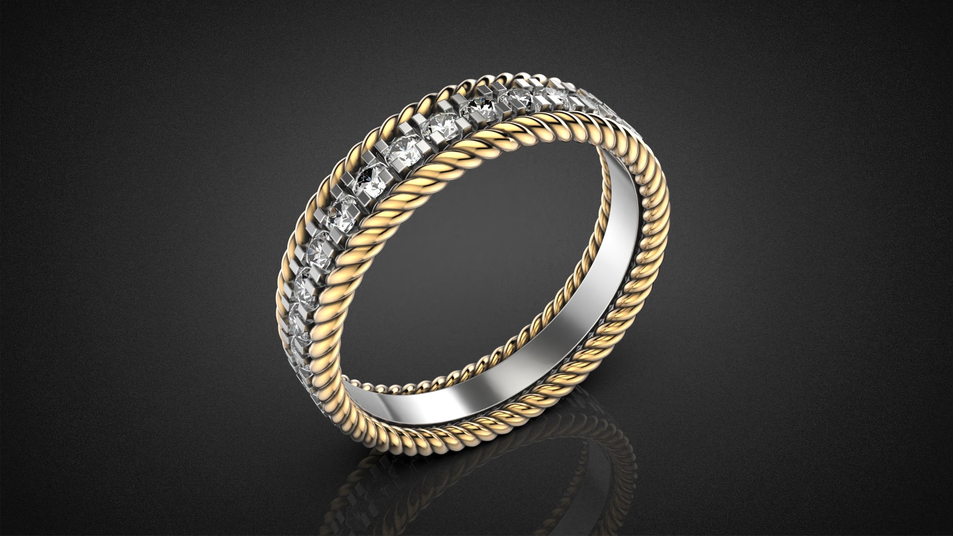 Fashion Wedding Ring R34 3D Print Model Model - TurboSquid 2289238