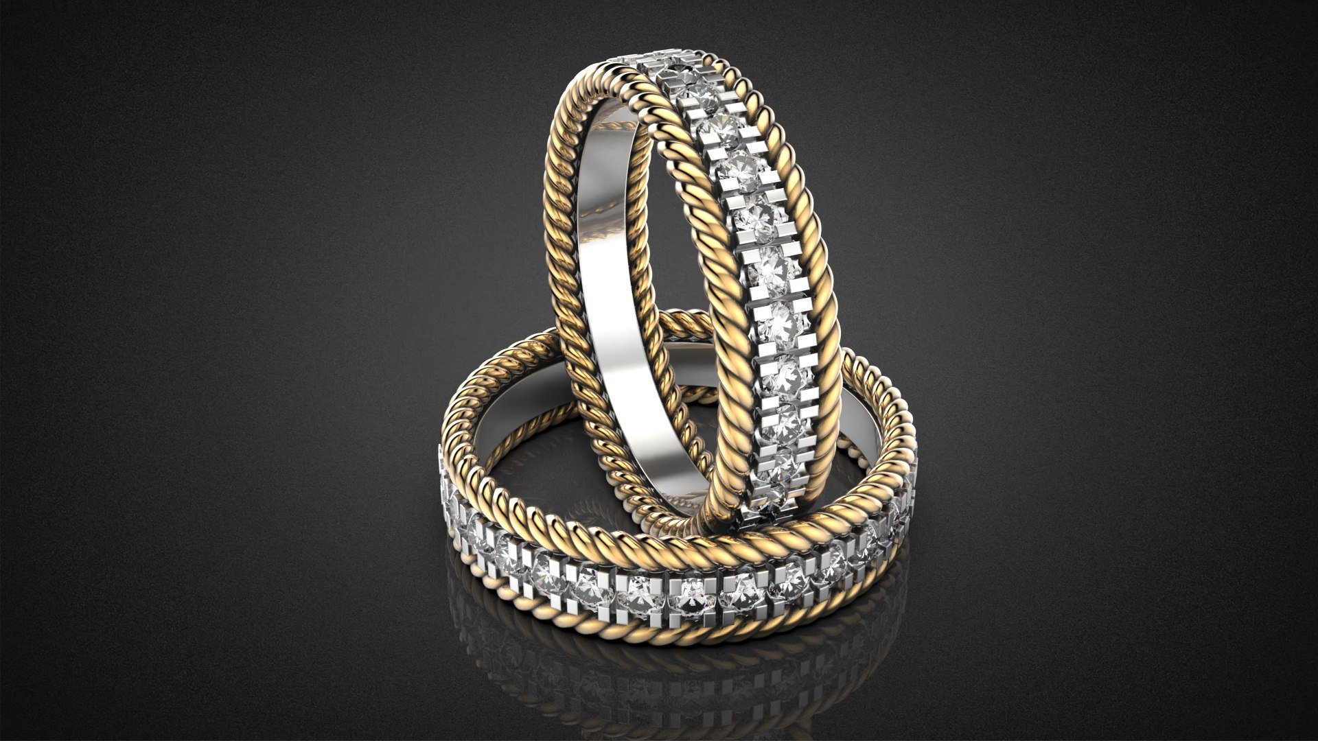 Fashion Wedding Ring R34 3D Print Model Model - TurboSquid 2289238
