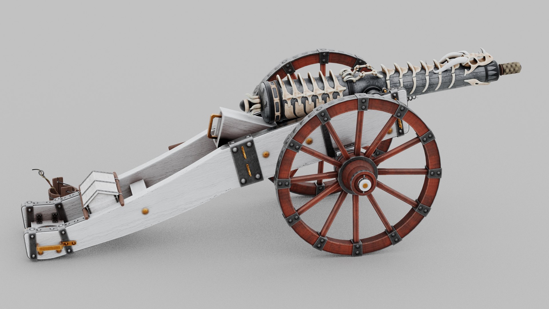 3D O Kit 01 Cannon Kit 03 Of 05 Dragon Bone Cannon Model - TurboSquid ...