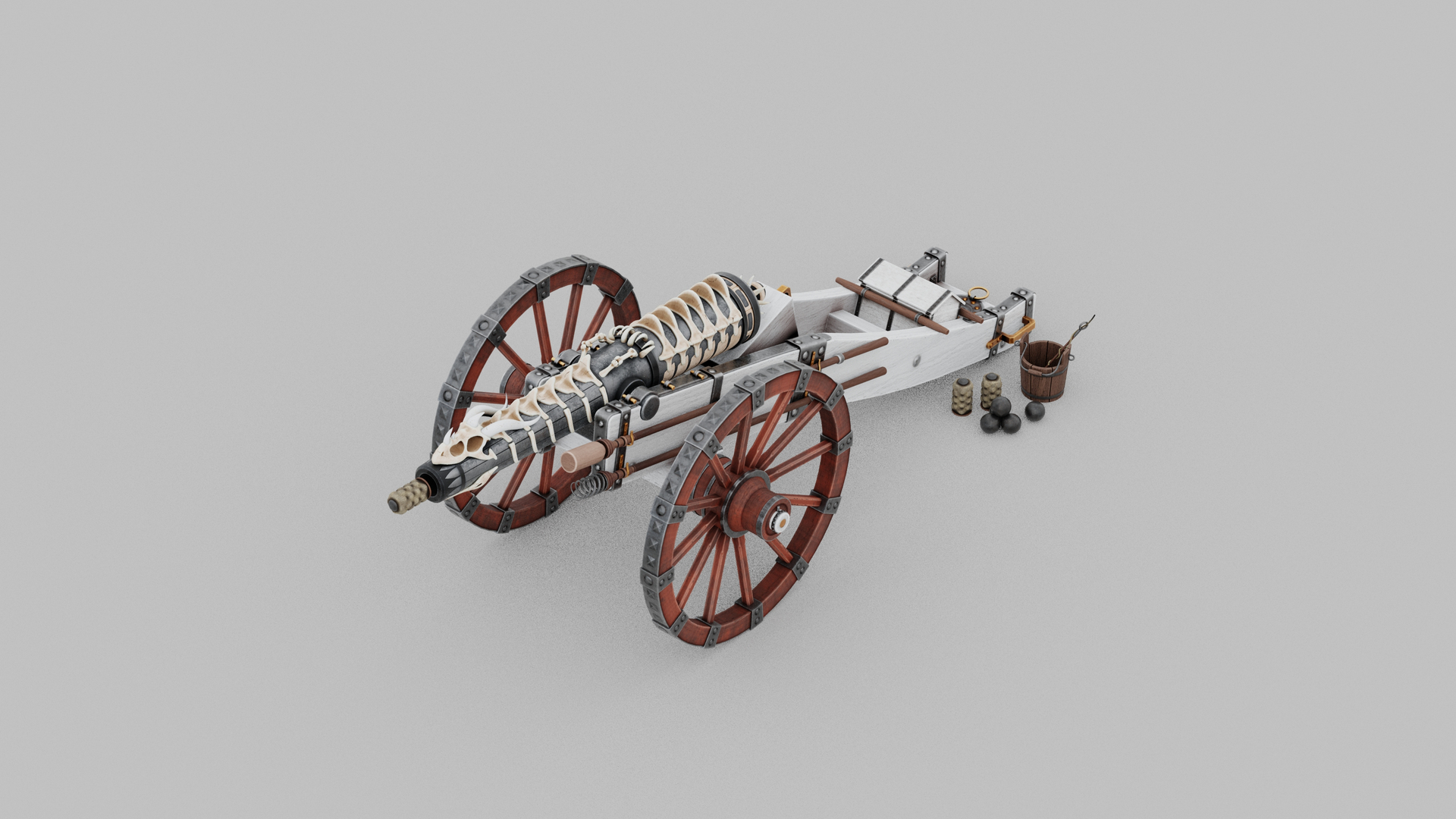 3D O Kit 01 Cannon Kit 03 Of 05 Dragon Bone Cannon Model - TurboSquid ...