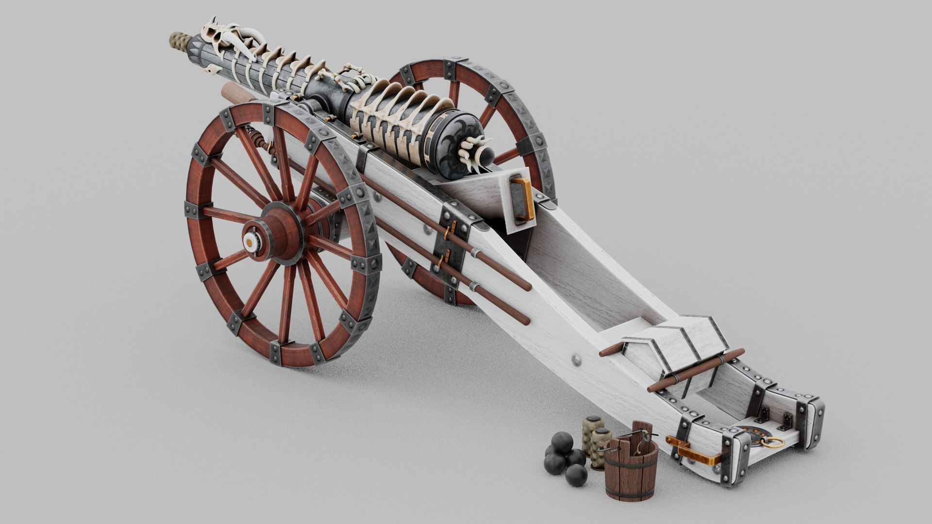 3D O Kit 01 Cannon Kit 03 Of 05 Dragon Bone Cannon Model - TurboSquid ...