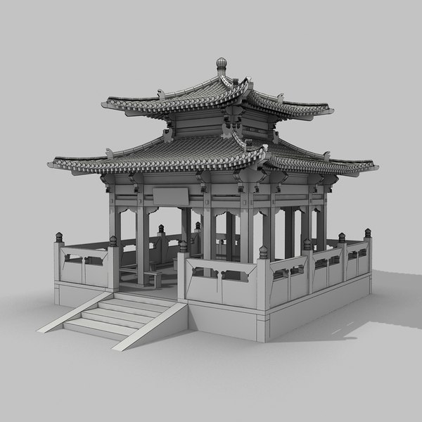 3d traditional chinese building