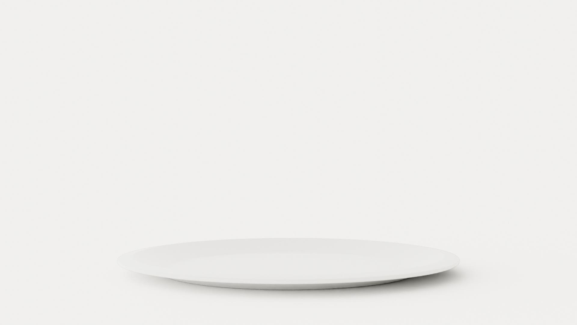 Raami Plate White 3D - TurboSquid 2250544