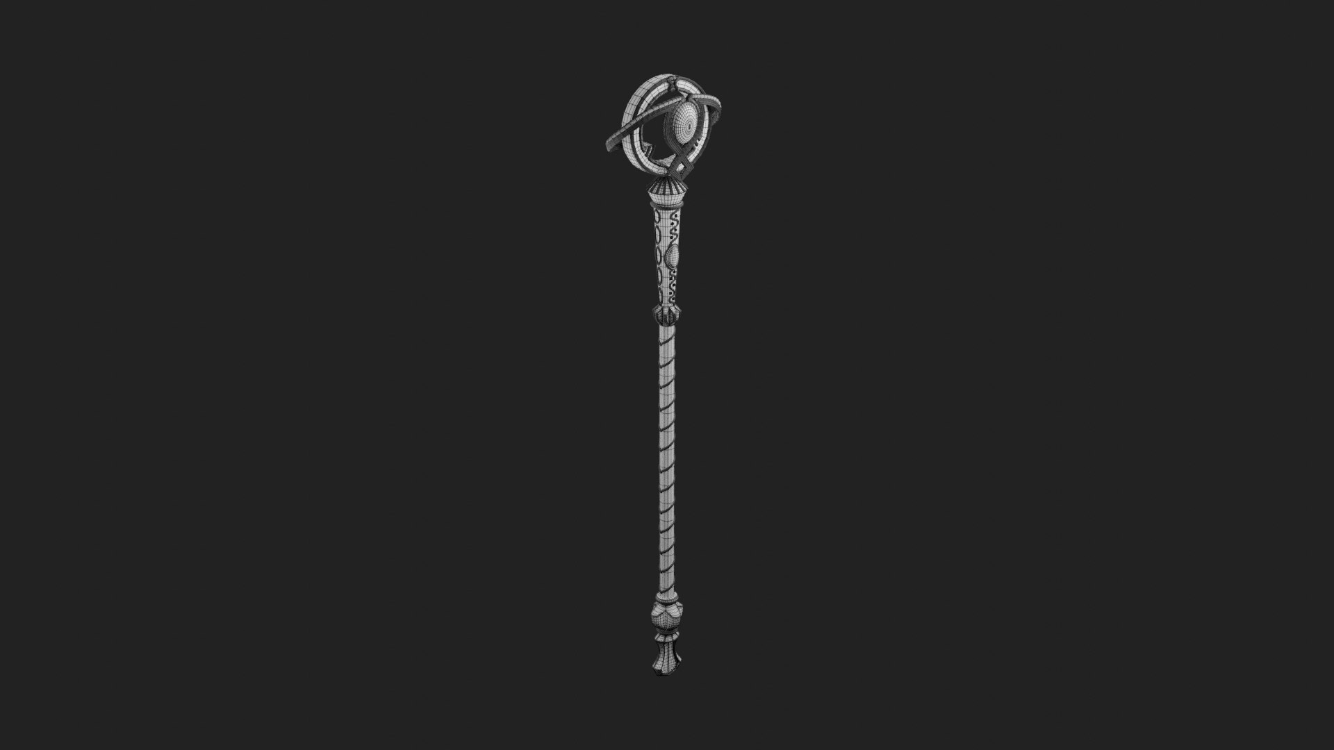3D Model Wizard Staff 3D Model - TurboSquid 2058108