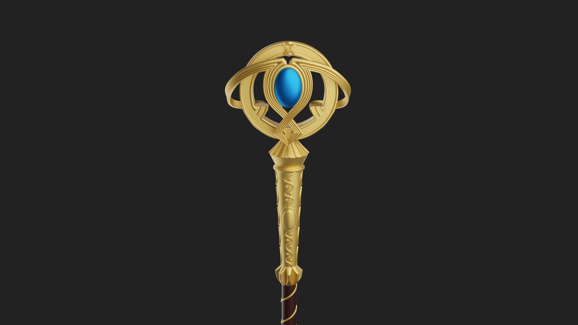 3D Model Wizard Staff 3D Model - TurboSquid 2058108