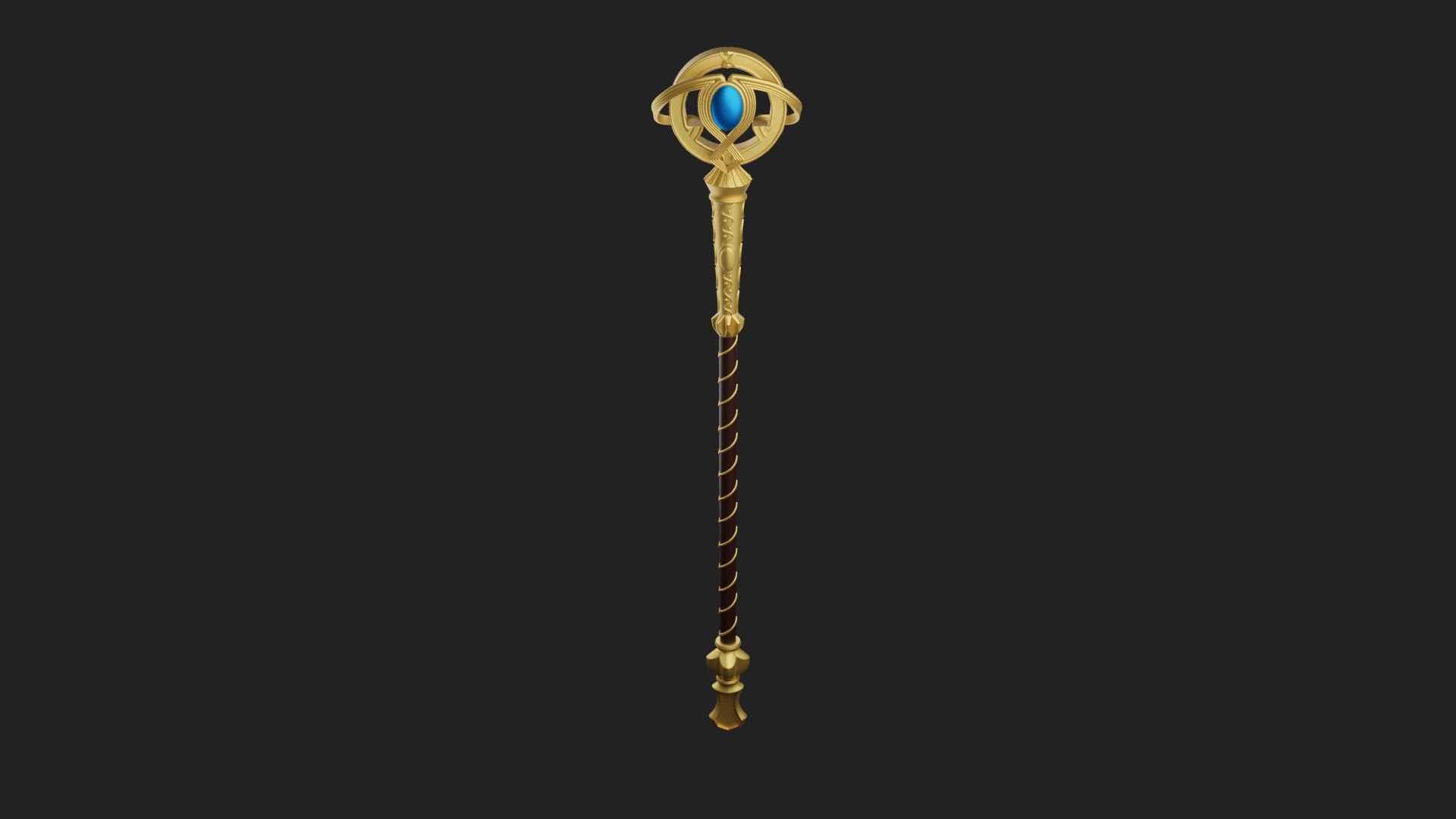 3D Model Wizard Staff 3D Model - TurboSquid 2058108