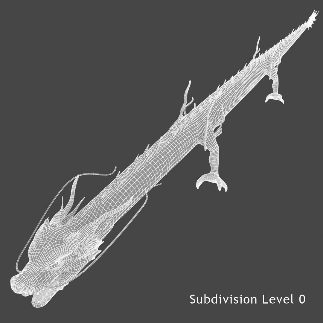 Golden Dragon Animation 3d Model