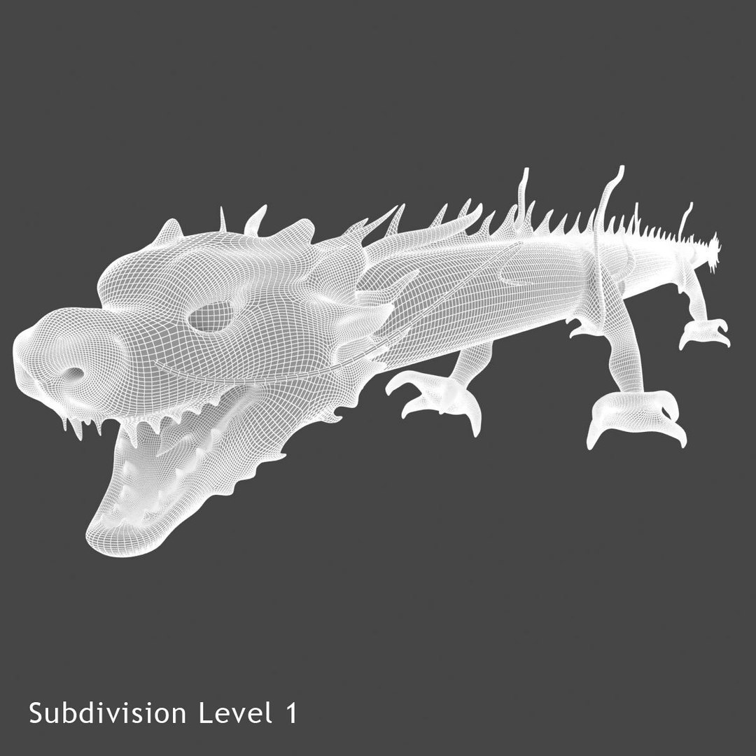 Golden Dragon Animation 3d Model