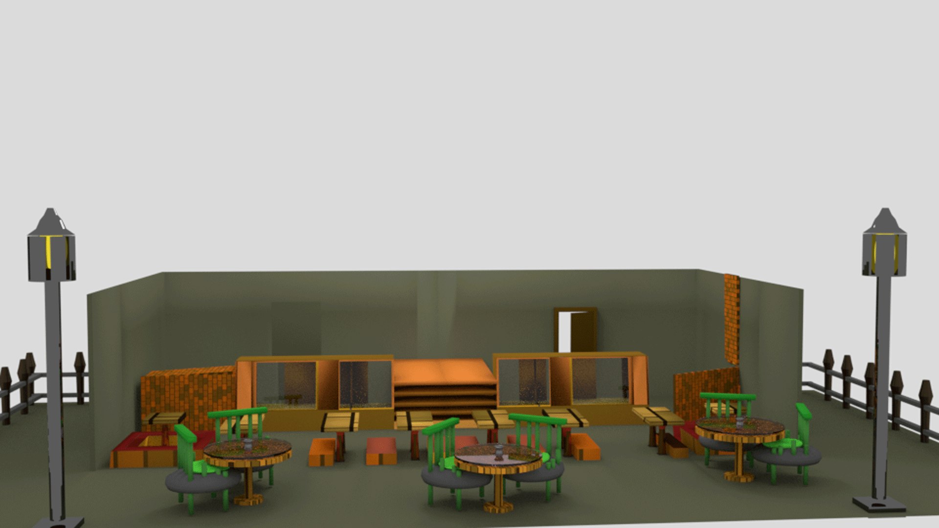 Cafe model - TurboSquid 2021135