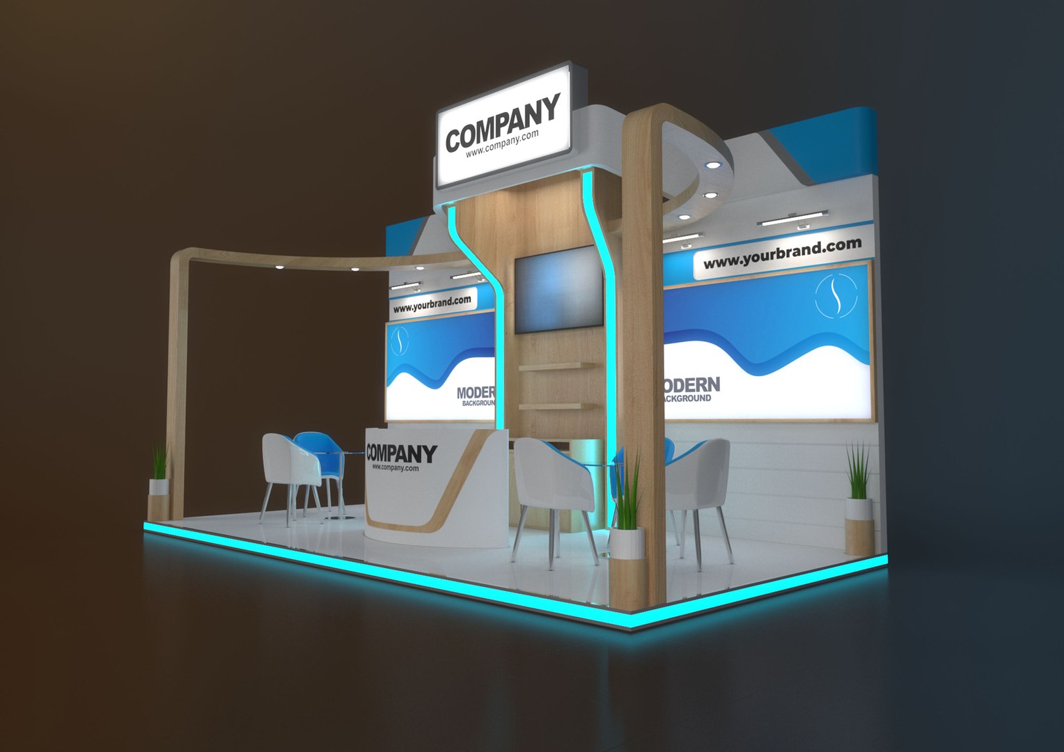 3D Exhibition Stand - TurboSquid 1589792