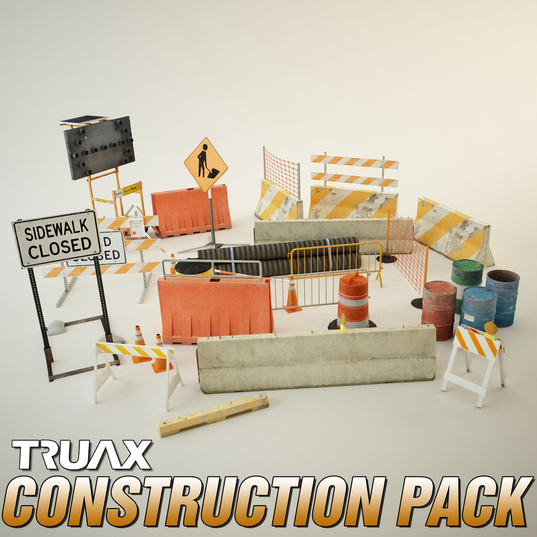 city construction prop pack 3d 3ds