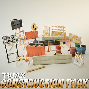 construction sign pack 3d max