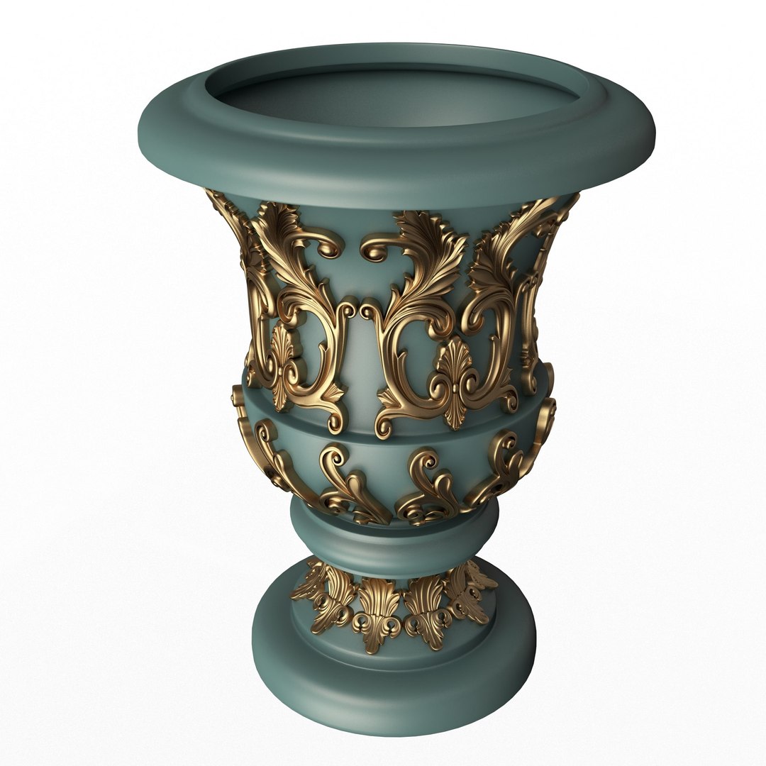 3D Flower Pot 07 Green Model - TurboSquid 2198344